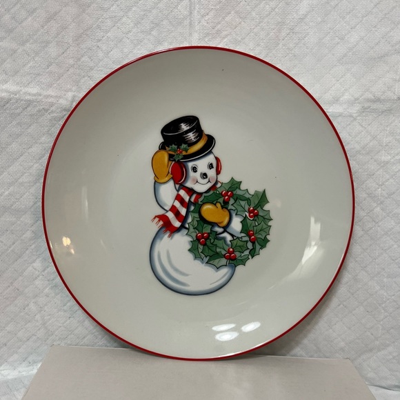 Vintage | Dining | Vtg Reutter Porzellan German Plate Snowmanholiday ...